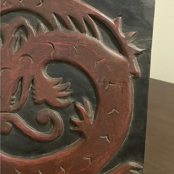 Wall Decor | Vintage Carved Wood Dragon Panel | Poshmark